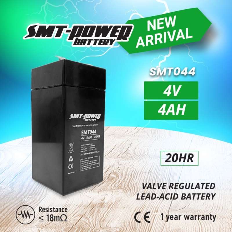 Jual Battery Aki Kering VRLA Baterai Timbangan 4V 4AH SAMOTO SMT POWER ...