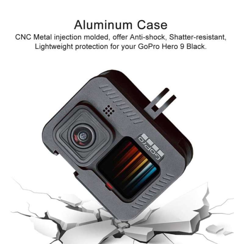 Promo Gopro Hero 9 Black Aluminium Case Metal Casing Frame Cnc Hero9 ...