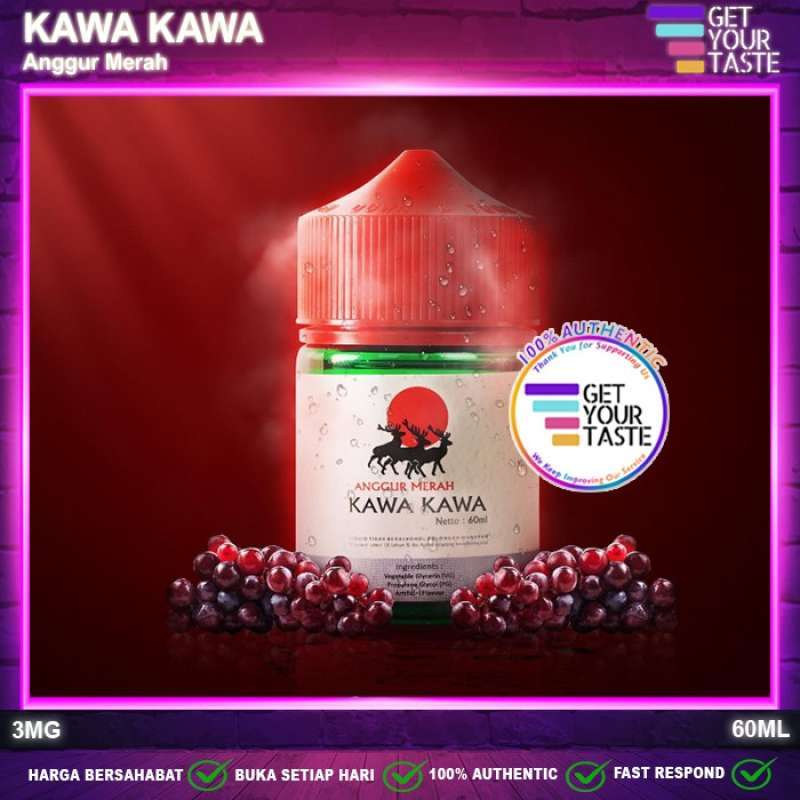 Jual Liquid Kawa Kawa Anggur Merah 60ml By Jvs X Kawakawa Official Di ...