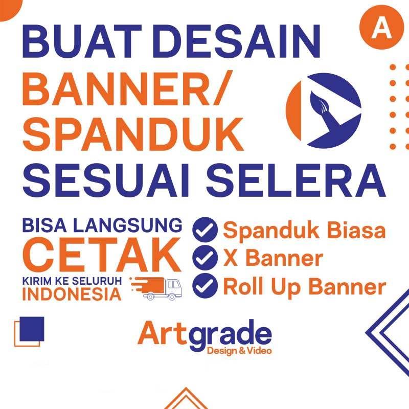 Jual Design Works Jasa Desain Banner / Spanduk Paket A - Biru di Seller ...