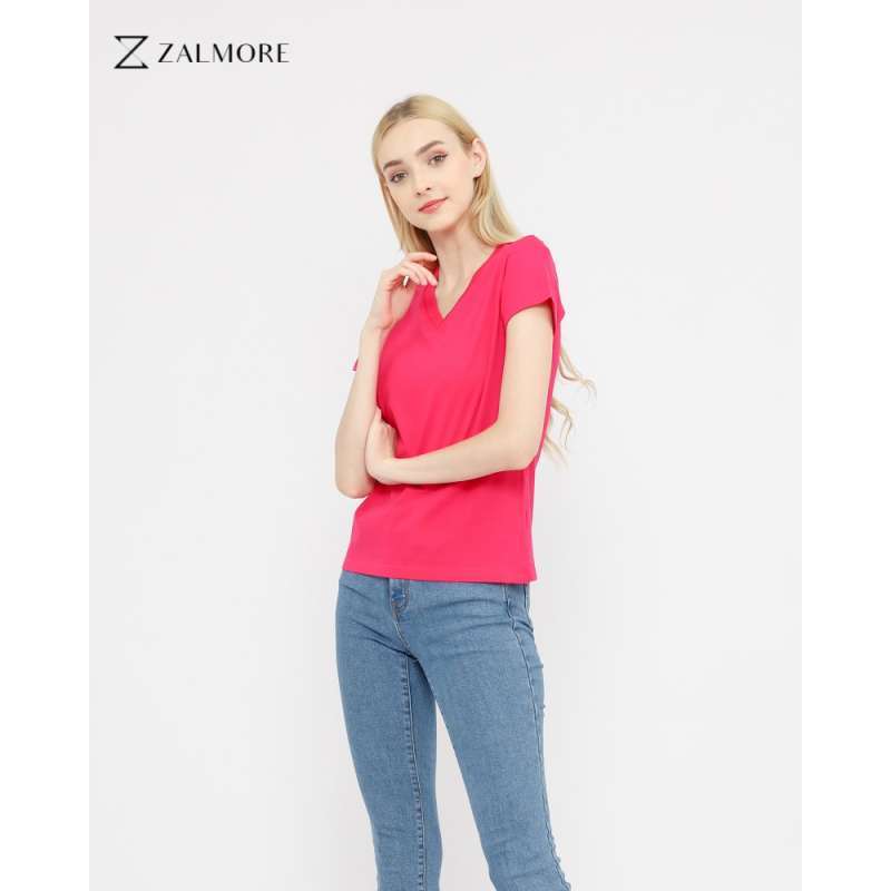 Jual Zalmore Basic Series Woman T-shirt Premium Cotton - Kaos Wanita Di ...