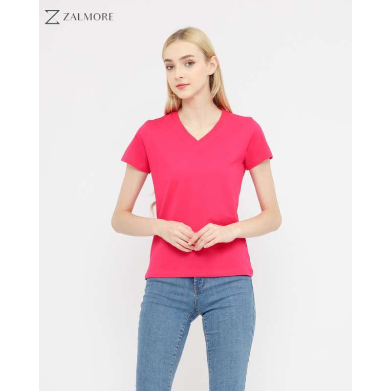 Jual Zalmore Basic Series Woman T-shirt Premium Cotton - Kaos Wanita Di ...