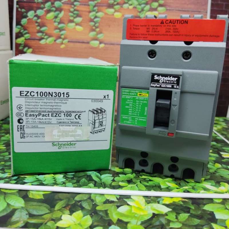Promo mccb Schneider breaker ezc100n 15a ezc100n3015 3phase 3p 15 a tele Diskon 23% di Seller ...