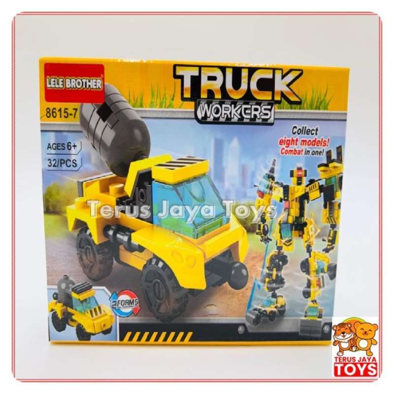 Promo Mainan Edukasi Block Truk Konstruksi - Truk Robot 8in1 Diskon 6% di Seller Terus Jaya Toys ...