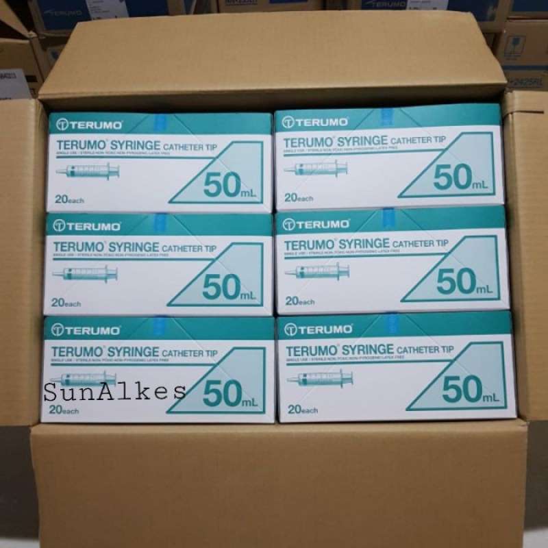 Jual Spuit 50cc Lobang Tengah/syringe Terumo 50cc Catheter Tip Isi ...