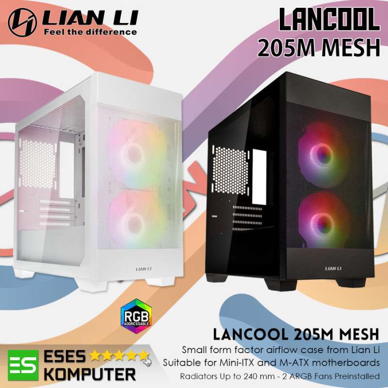 Jual Case LIAN LI LANCOOL 205M MESH | mATX | 2X ARGB FANS di Seller ...