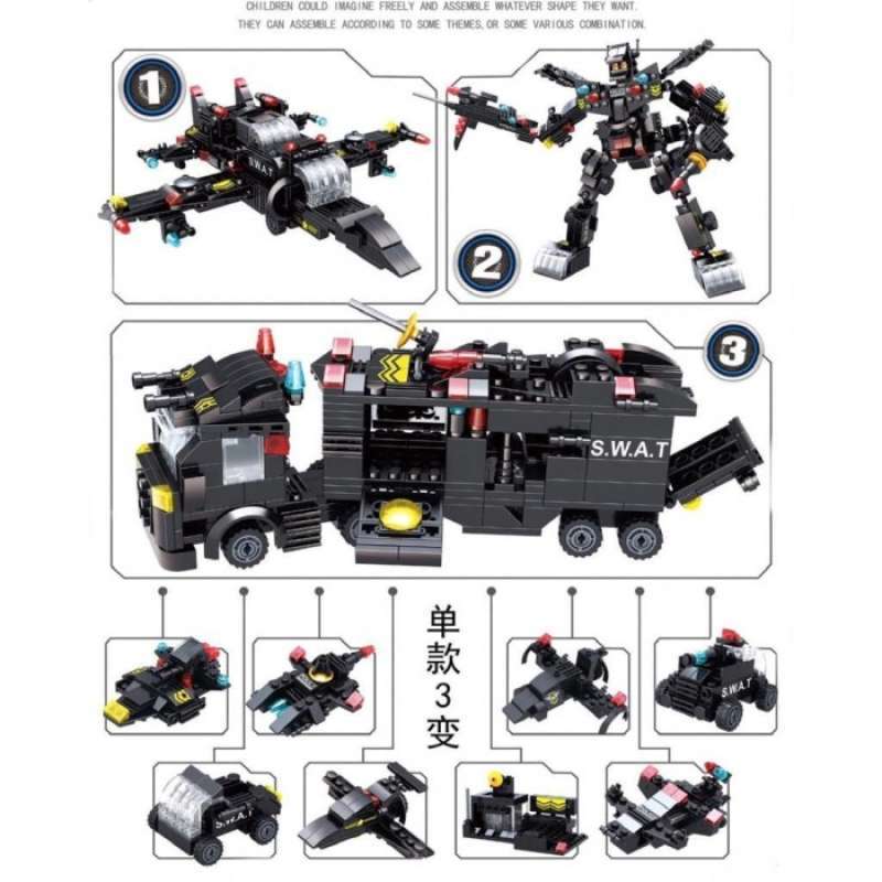Promo lego Regimental Police Swat Team Police Robot 508 Pcs Diskon 9% ...