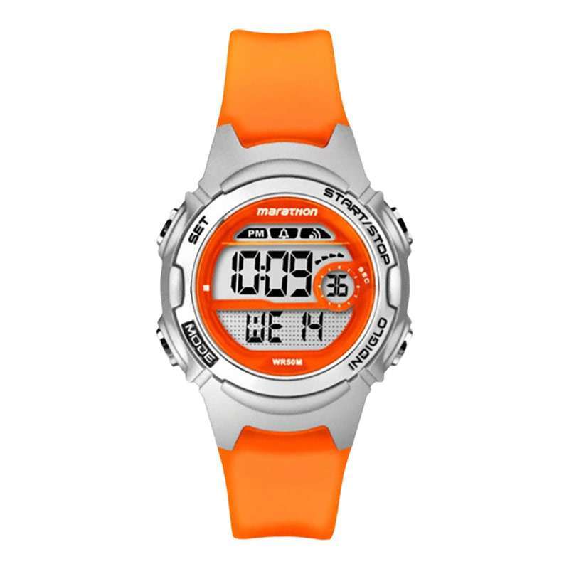 Jual Timex Marathon TW5K96800 Ladies Digital Dial Orange Rubber Strap ...