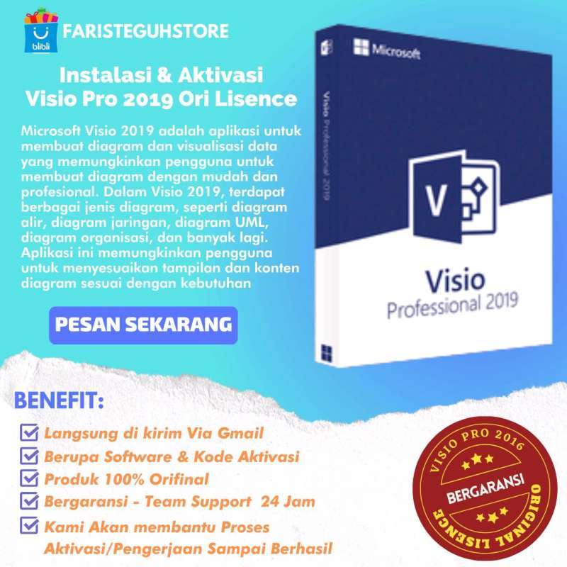 Jual Instalasi Dan Aktivasi Ms Visio Pro 2019 Lisence Di Seller ...