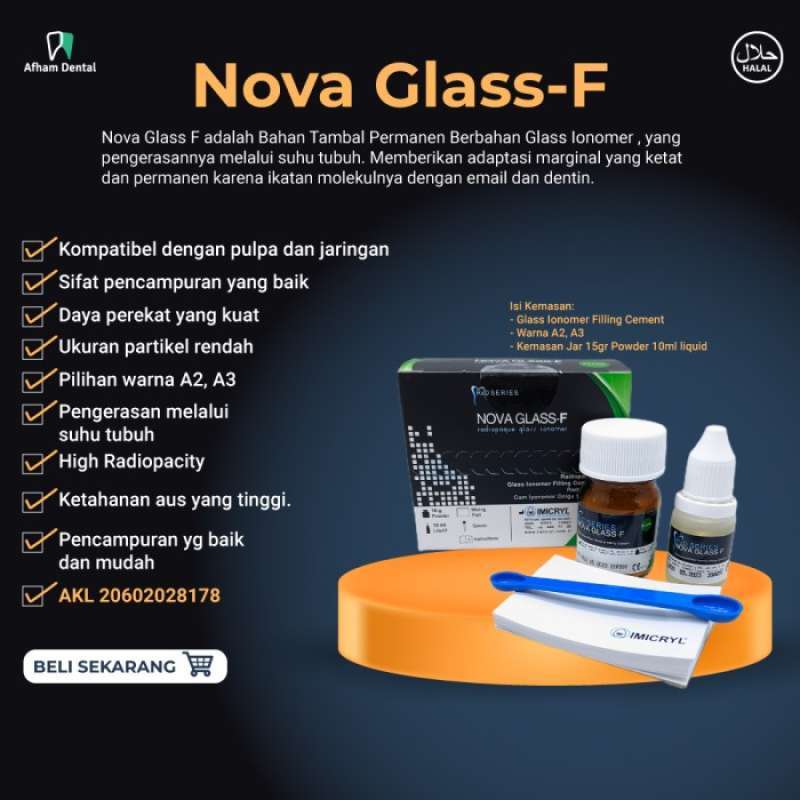 Promo GLASS IONOMER FILLING CEMENT GIC Serupa FUJI TYPE 9 /NOVA GLASS-F ...