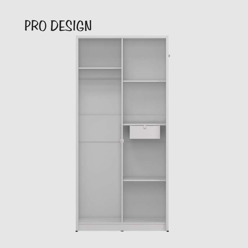 Promo Pro Design Volta Lemari Pakaian 2 Pintu - White Diskon 36% di ...