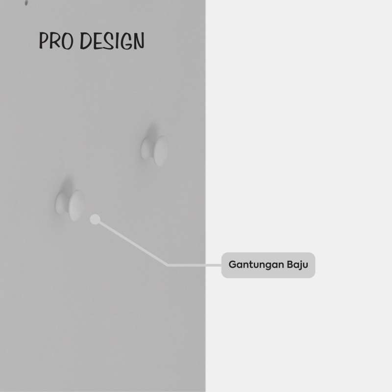 Promo Pro Design Volta Lemari Pakaian 2 Pintu - White Diskon 36% di ...