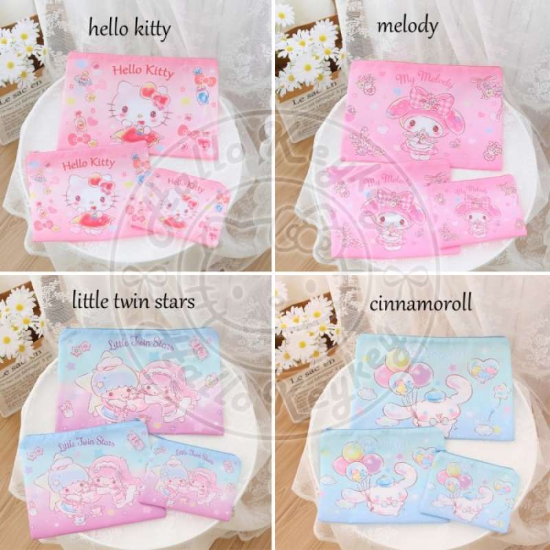 Jual Set Map Isi 3 Ukuran Hello Kitty Melody Little Twin Stars ...