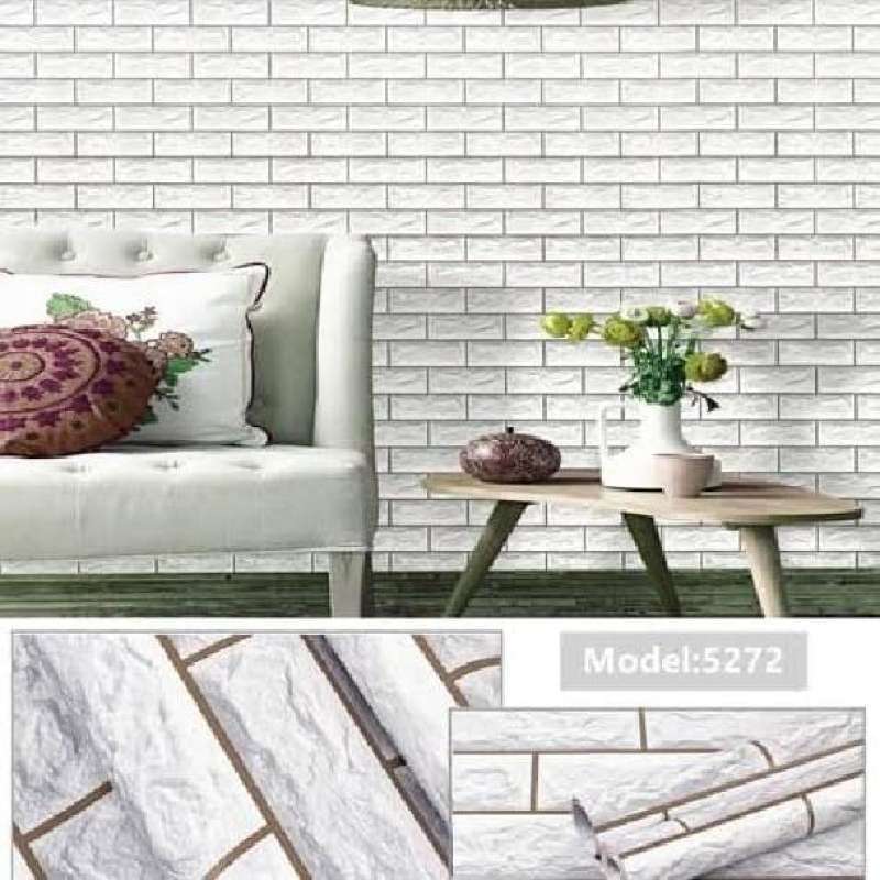 Promo Wallpaper Dekorasi Dinding Kamar Ruang Tamu Motif Batu Bata ...