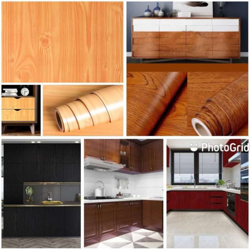 Promo Wallppaer Stiker Pvc Pelapis Lemari Pintu Dinding Motif Serat ...