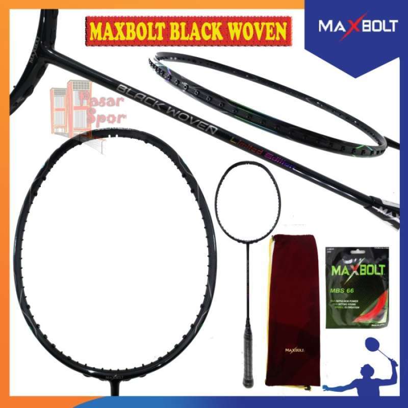 Jual Maxbolt Black Woven Limited Edition Raket Badminton Original Di ...
