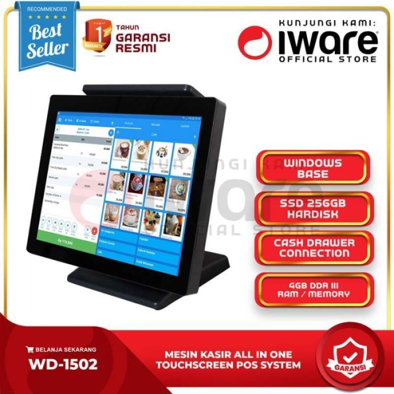 Promo Mesin Kasir All in One Touchscreen Pos System PC Iware WD-1502 Diskon 33% di Seller Alfira ...