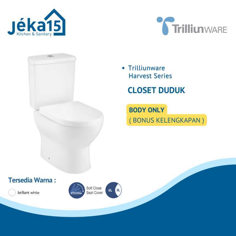 Jual CLOSET DUDUK TWO PIECE | MONOBLOK | CLOSET DUDUK TRILLIUNWARE ...