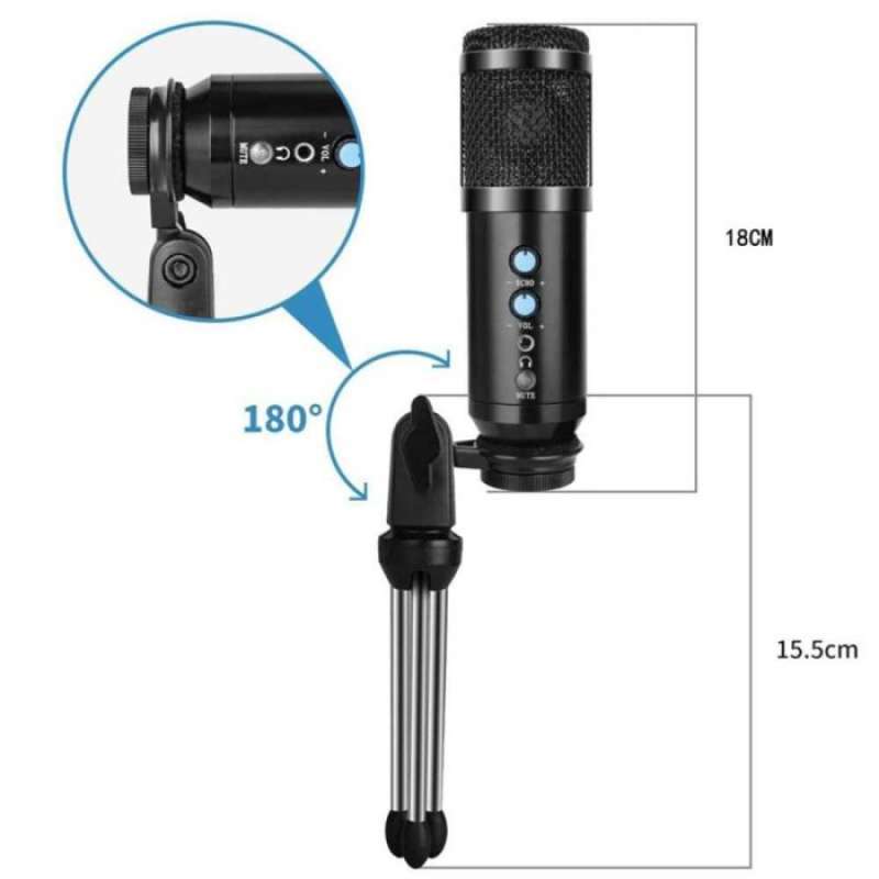 Jual Microphone Condenser Usb Mikrofon With Stand Ud-900fx Di Seller ...