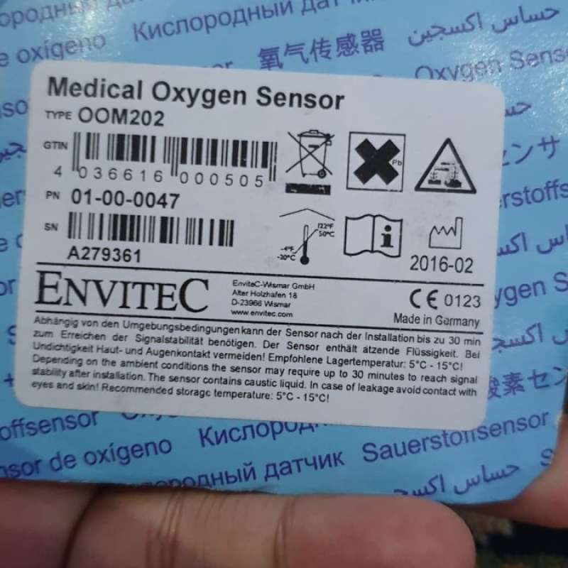 Jual Oxygen Medical Sensor O2 Cell Ventilator Envitec Oom 202 Oom202 Di ...