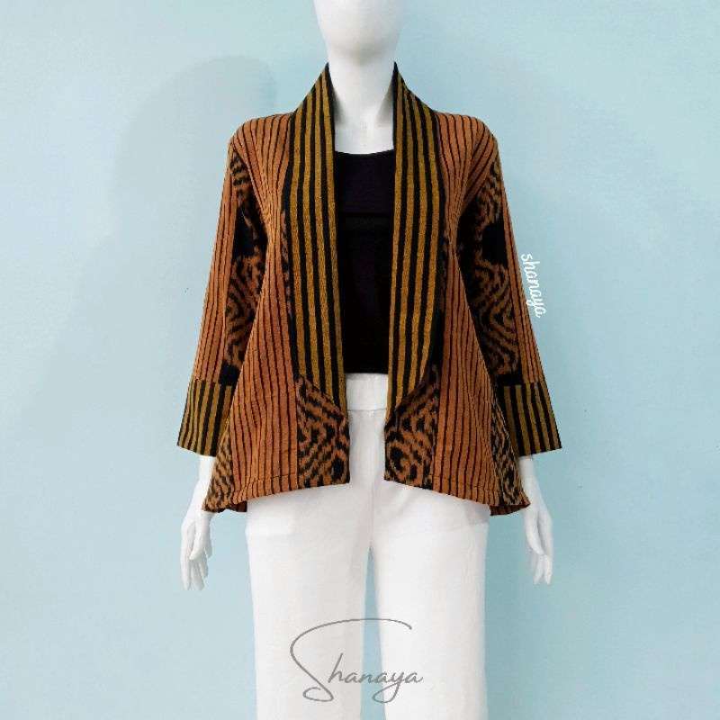 Promo Baju Batik Wanita Outer Tenun Maira Top Troso Atasan Tenun Batik ...