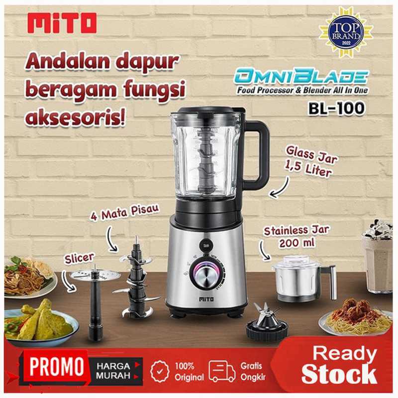Promo MITO BLENDER & FOOD PROCESSOR BL 100 / BL100 Diskon 4% di Seller Multi Home Official Store ...