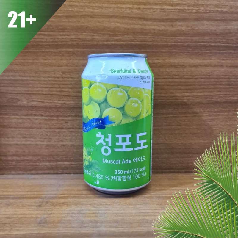 Promo Muscat Ade Green Grape Sparkling & Sweet Cider Can 350ml Diskon ...