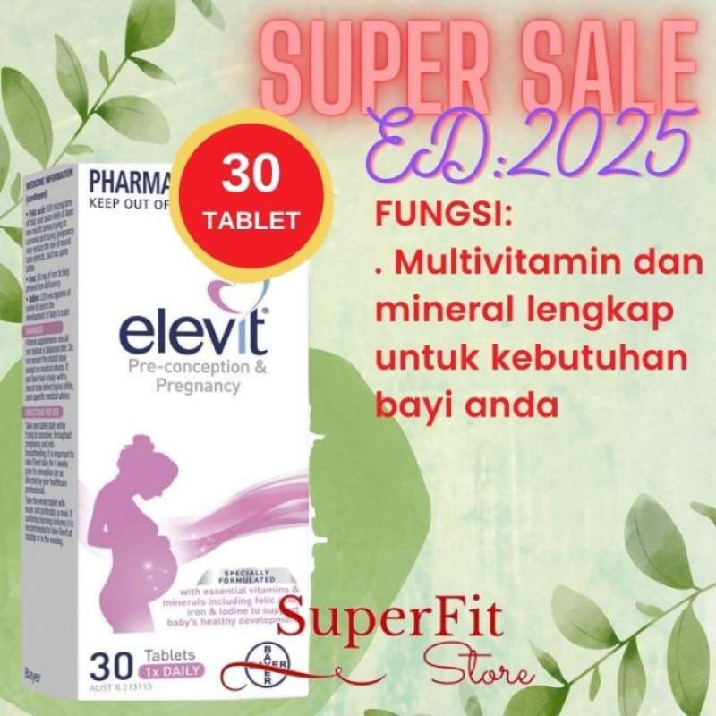 Jual Elevit Pregnancy Multivitamin - 30 Tablet (small) - 100 Tablet ...