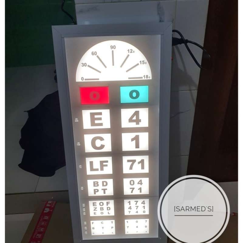 Promo Snellen Chart Elektrik Remote/Alat Tes Mata Diskon 33% di Seller ...