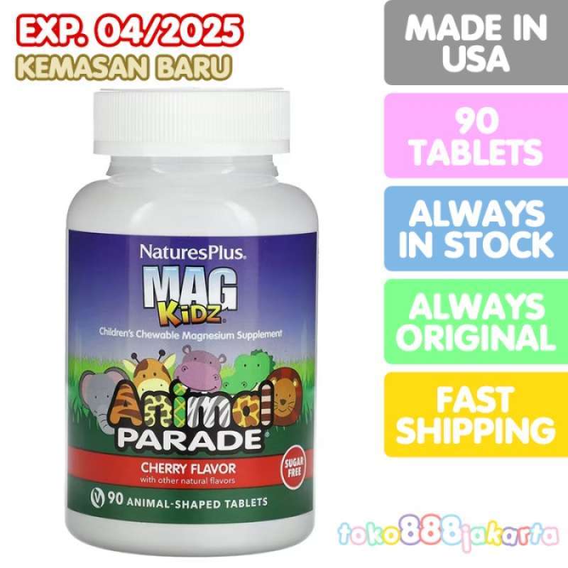 Jual ANIMAL PARADE MAG KIDZ MAGNESIUM ANAK 90 TABLETS di Seller Nur Nur ...
