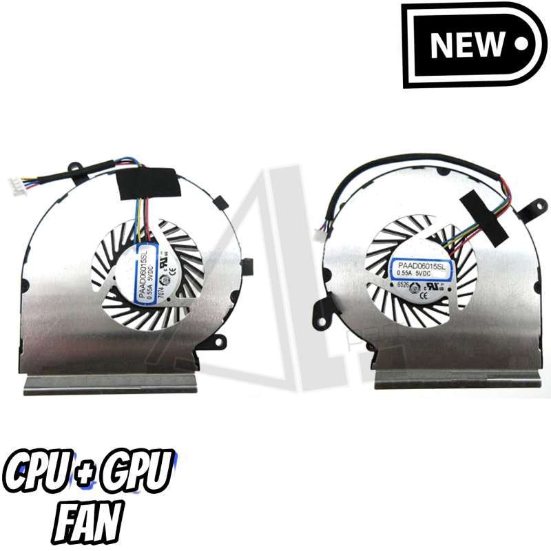 Jual NEW Laptop CPU + GPU Fan MSI MS-16JB MSI MS-16J9 MSI MS-16JC Laptop Gaming 4 PIN di Seller ...