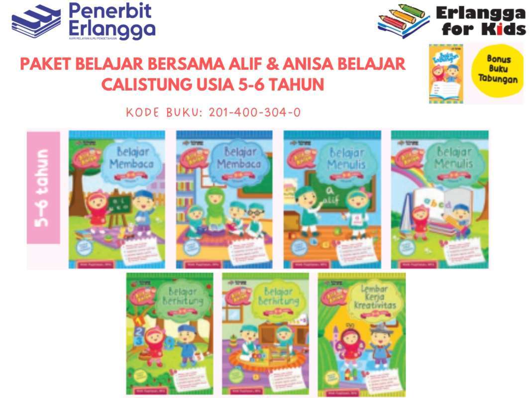 Promo Buku Anak Paket Belajar Bersama Alif & Anisa Belajar Calistung ...