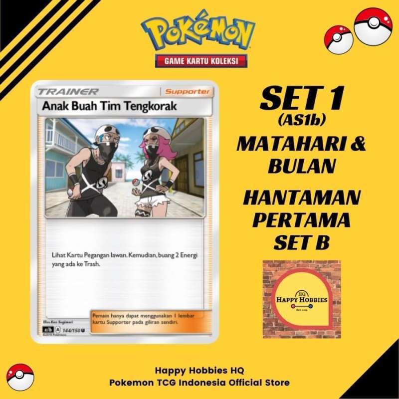 Jual Pokemon Tcg Indonesia As1b 144/150 Anak Buah Tim Tengkorak U Di Seller Happy Hobbies Hq ...