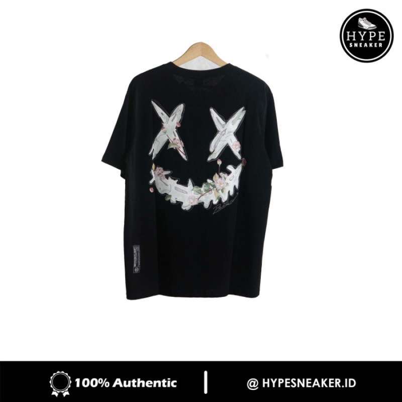 Jual Kaos RIC Ricky is Clown X PINK FLORAL CRACK BLACK Tshirt 100% ...