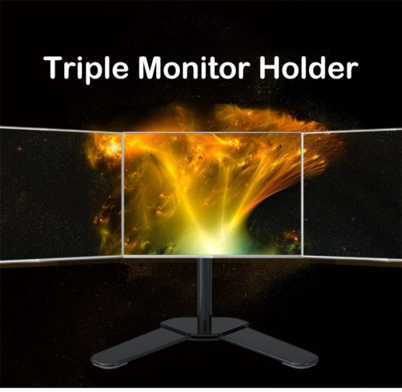 Jual Triple W Triple Monitor Bracket Stand 3 Base Mount Arm Breket Led ...