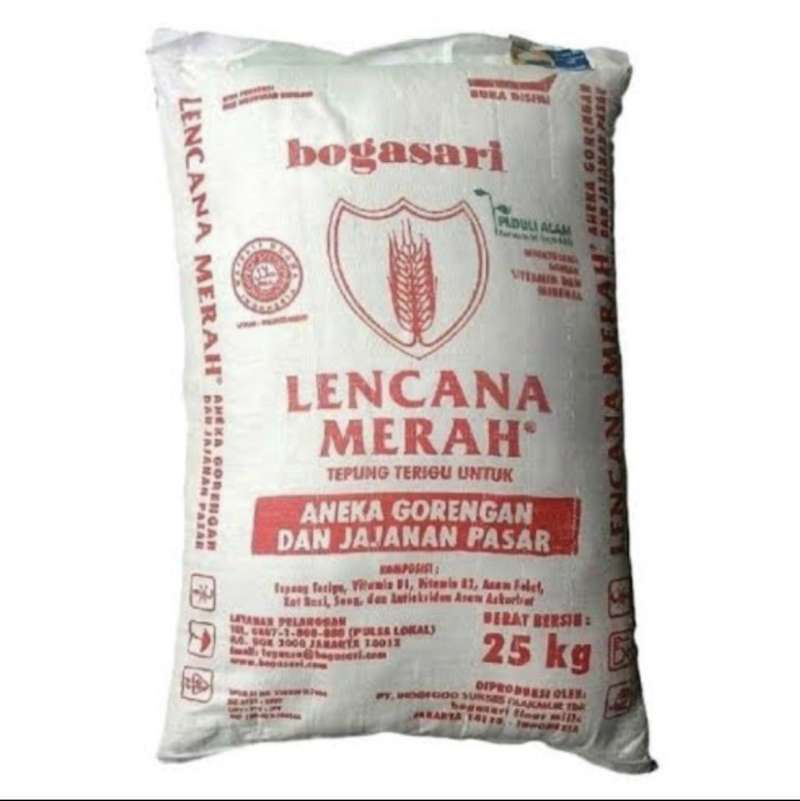 Jual Tepung/Lencana merah/Terigu/Tepung lencana merah 25 kg/Tepung ...