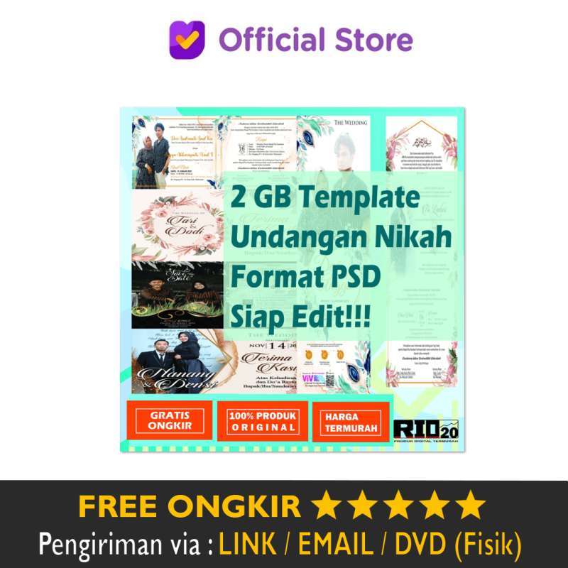 Promo Paket 2 GB Template Undangan Pernikahan Premium Wedding ...