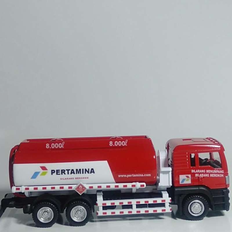 Jual Diecast Miniatur Truck Tanki Scania Custom Pertamina Merah Skala 1 ...