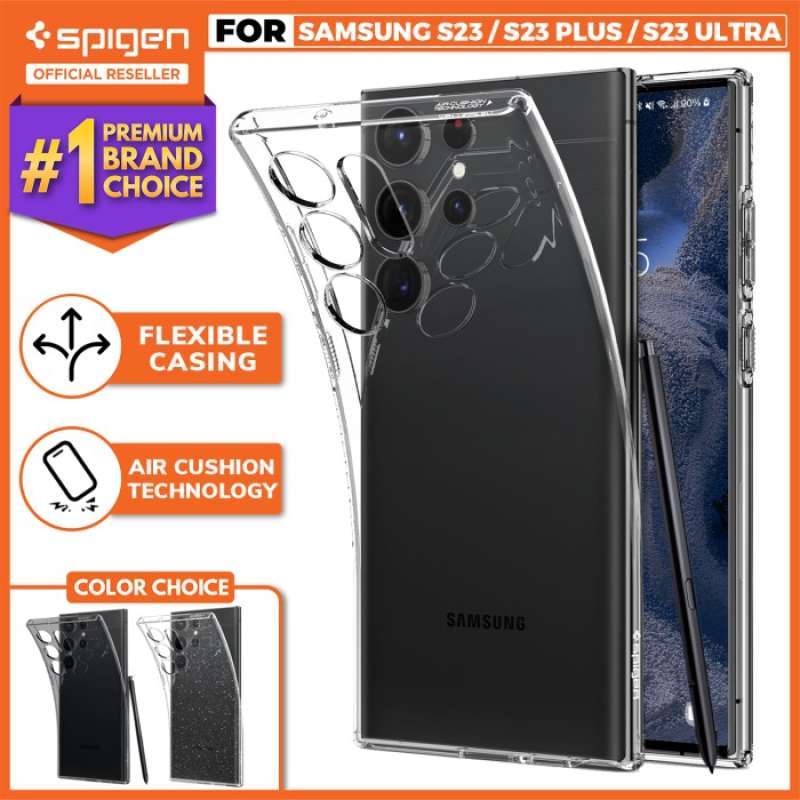 Jual Case Samsung Galaxy S23 Ultra Plus Spigen Liquid Crystal Clear Casing - Crystal Clear, S23 ...