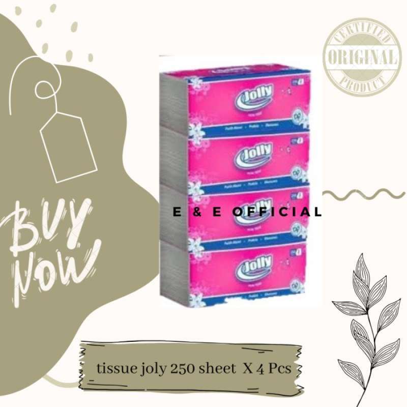 Promo TISSUE FACIAL JOLLY 250 SHEETS 2PLY / TISSUE JOLLY 4 PACK X 250 ...