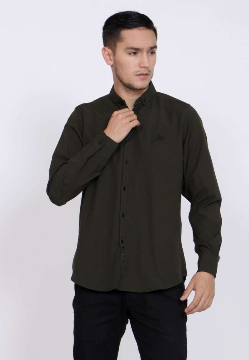 Jual Motz Kemeja Lengan Panjang Pria Reguler Olive di Seller Motz ...