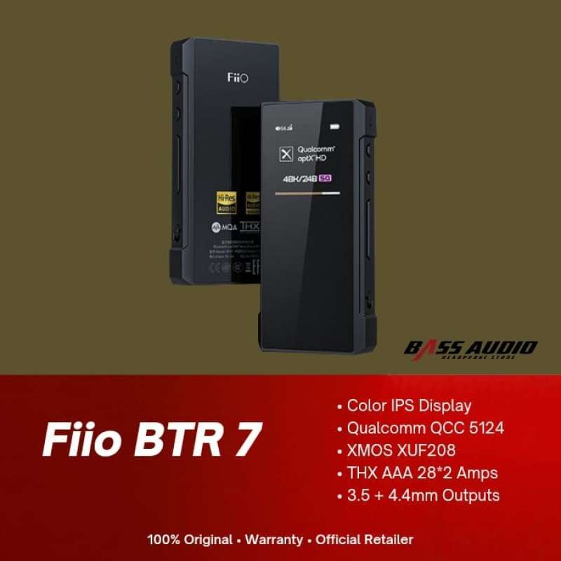 Jual FiiO BTR7 / BTR 7 Hi-Res MQA THX Portable Bluetooth Dual DAC Amplifier di Seller Toko Unyil ...