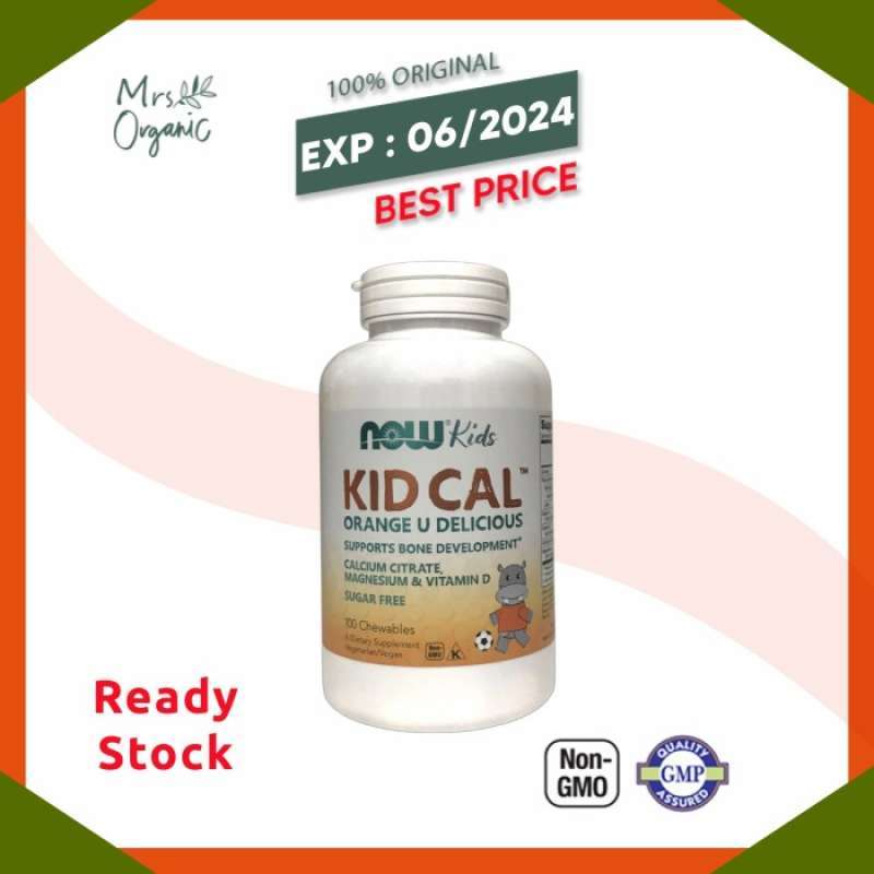 Promo NOW Kid Cal 100 Chewable - kalsium anak calcium kids tulang gigi ...
