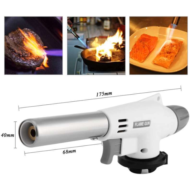 Jual Flame Gun Portable Gas Blow Torch Butane LAS api jet BBQ kaleng ...