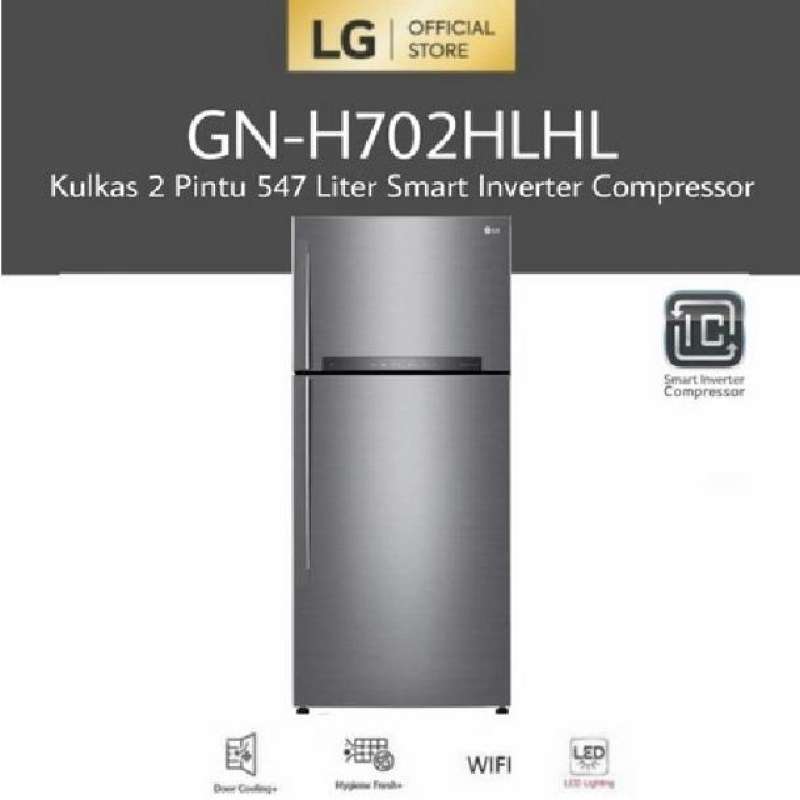 Jual LG GN-H702HLHL Kulkas 2 Pintu 547 Liter Smart Inverter Compressor ...
