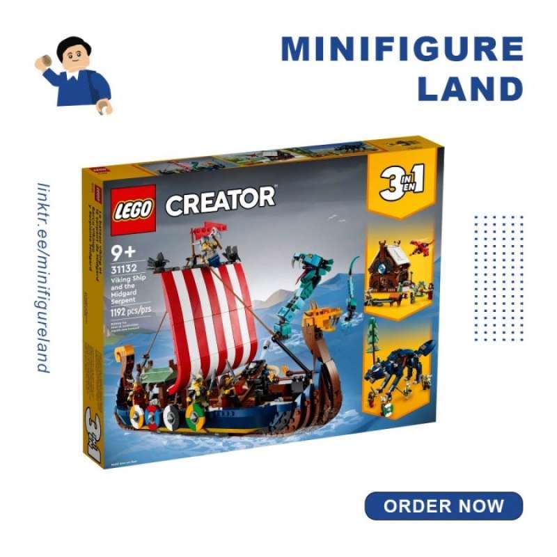 Promo Lego Set - Viking Ship challenges the Midgard Serpent - 31132 ...