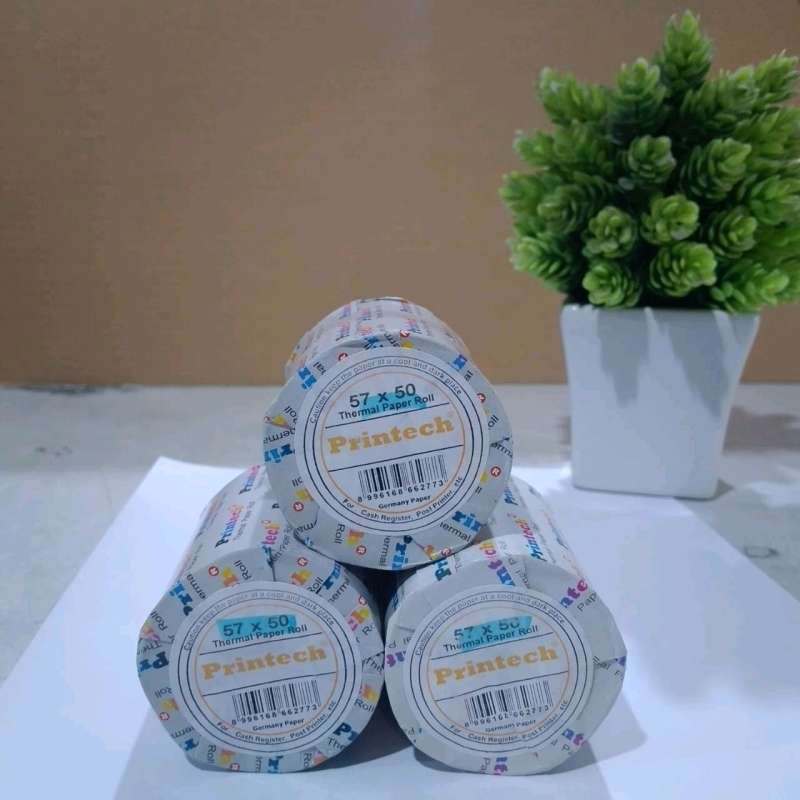 Promo Kertas thermal kasir printech 57x50 / thermal roll printech ...