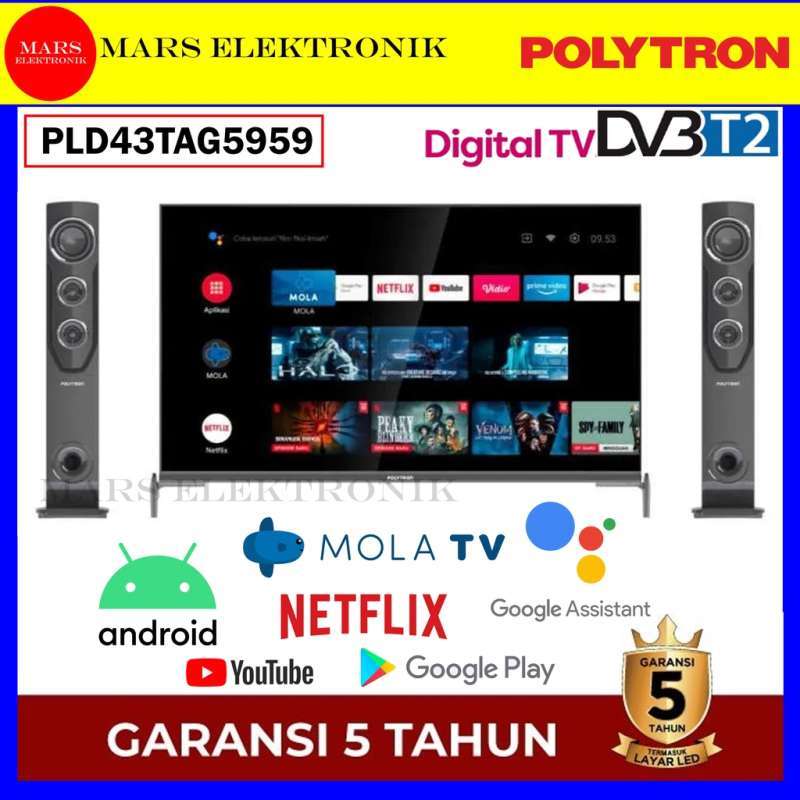 Jual Smart Tv Polytron Pld43tag5959 - Tower Smart Android Tv - Tv ...