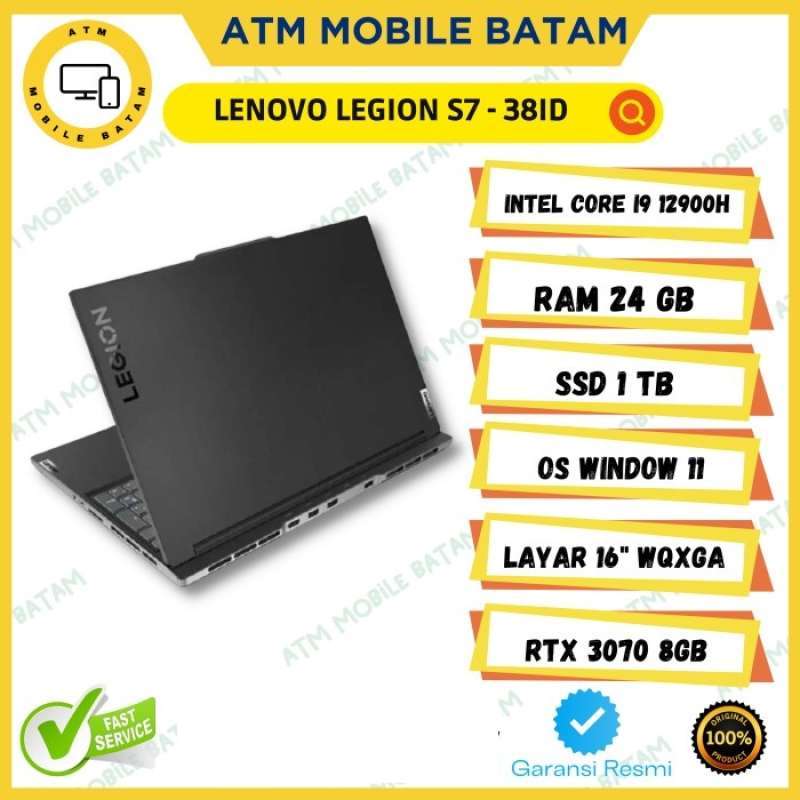 Jual Lenovo Laptop Legion S7-16iah7-38id I9-12900h 24gb 1tb Rtx3070 W11 ...