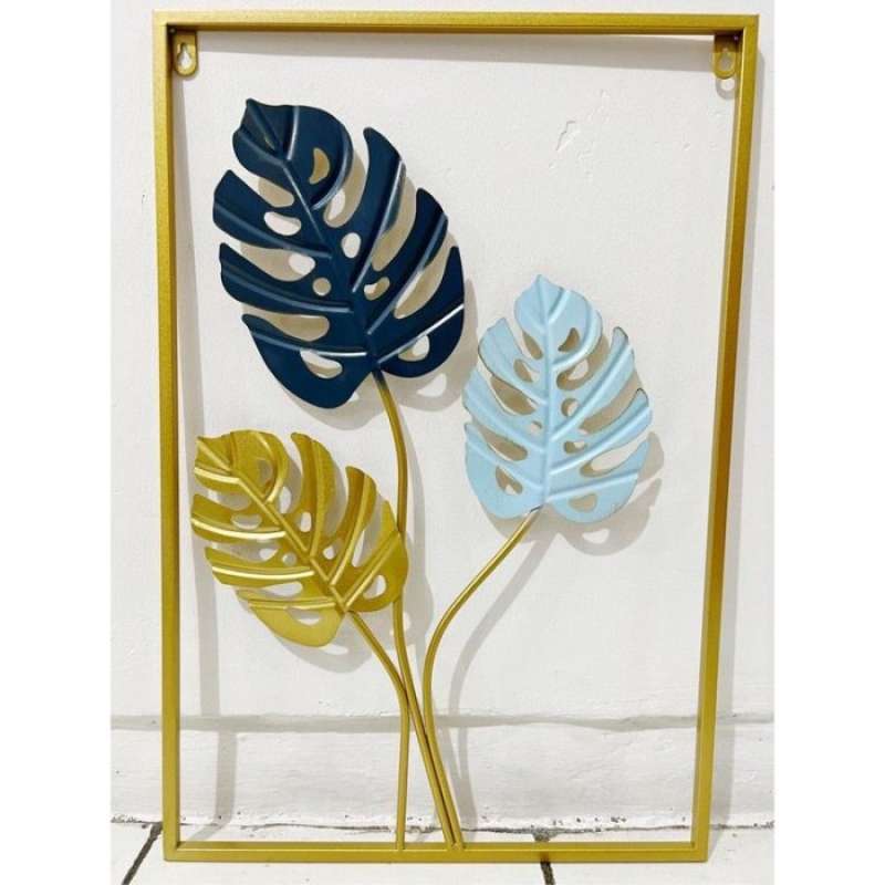 Promo Hiasan Dinding Besi Metal Metal Leaf Wall Art Decor - TurleWarna ...